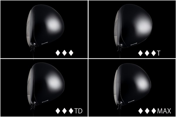 MAX」は460cc。それ以外は450cc。「 T」だけ丸みを帯びた形状になっている。｜GDO ゴルフギア情報