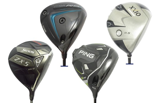 左下から時計回りに、スリクソン ZX5 Mk II LS、RS F、ゼクシオフォージド、G430 MAX｜GDO ゴルフギア情報