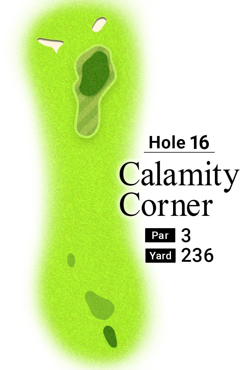 画像詳細 2025年全英オープン16番 2025年「全英オープン」18ホールガイド@ロイヤルポートラッシュGC 【2025年 全英オープン】｜GDO ゴルフダイジェスト・オンライン